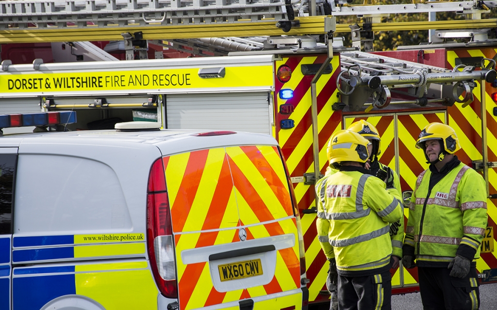 Four fire crews tackle major blaze at property in Trowbridge town centre