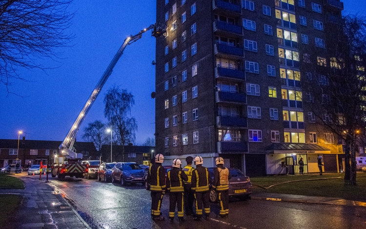 Seven fire crews respond as blaze breaks out inside Swindon flat block