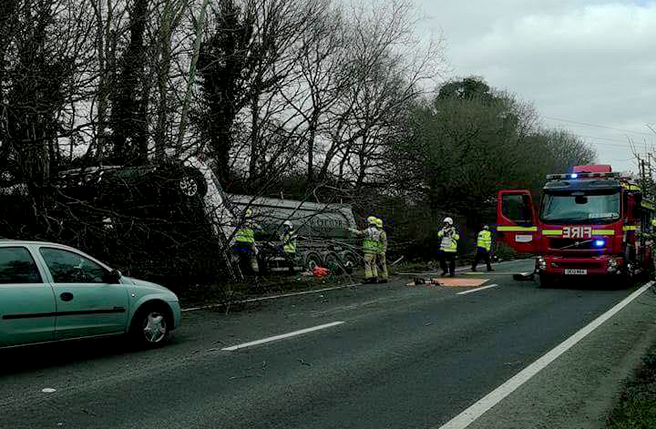Woman killed on A420 after lorry's tyre blowout forces it into path of ...
