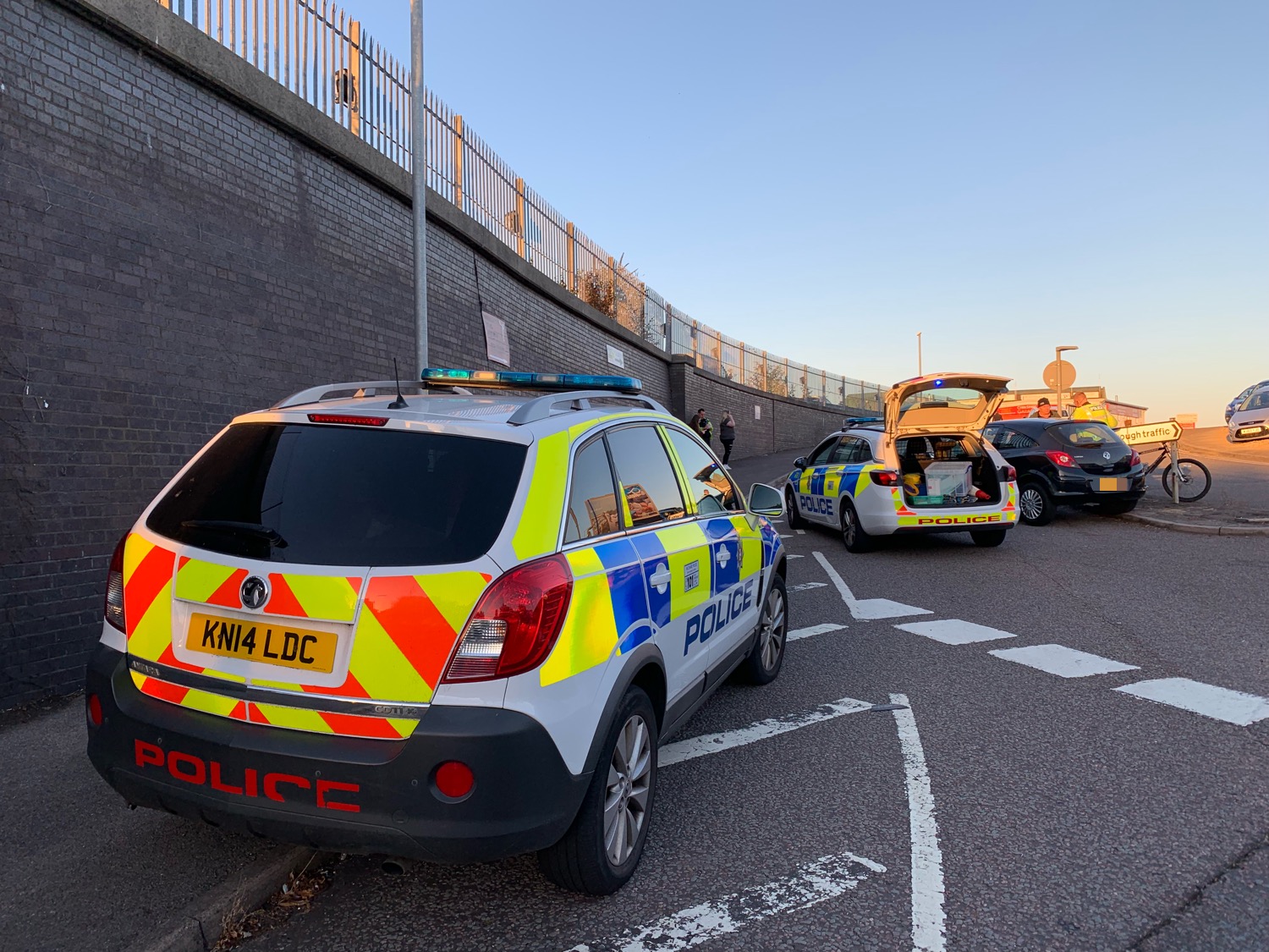 Road Partially Blocked After Crash On Roundabout In Swindon