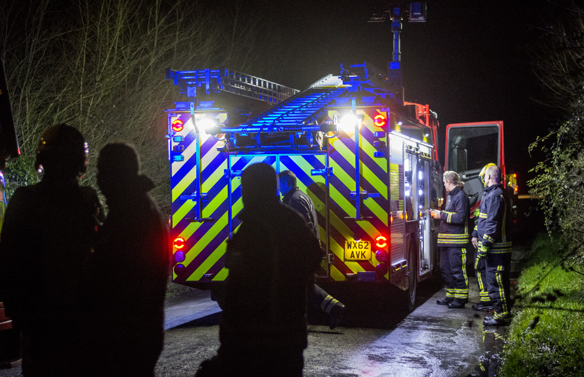 50 firefighters from across three counties tackle major house fire