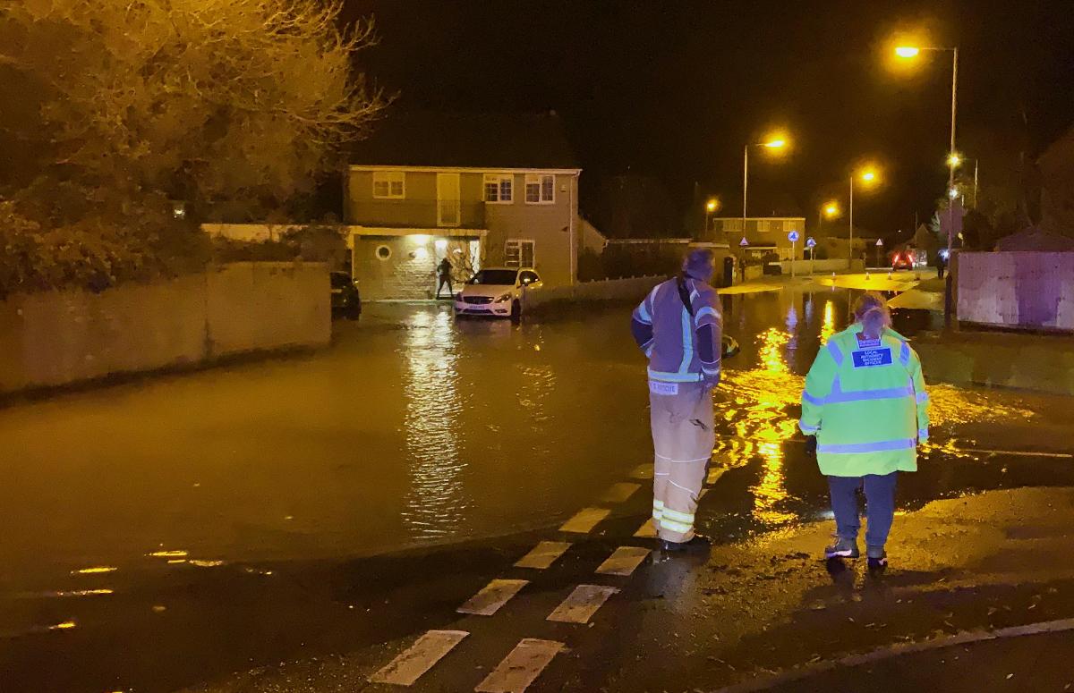 Christmas Day disaster averted: water main busts nearly flooding homes
