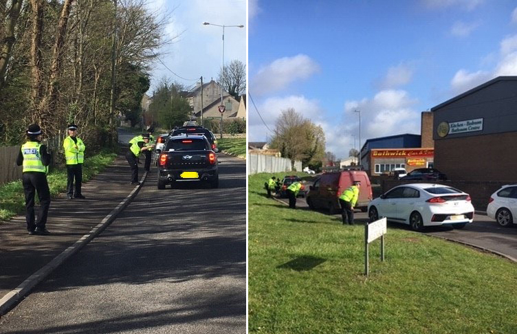 Wiltshire Police set up coronavirus checkpoints in Chippenham
