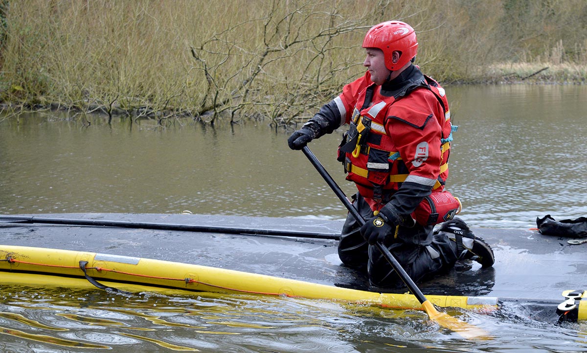 Water rescue firefighters respond to help men who entered River Avon