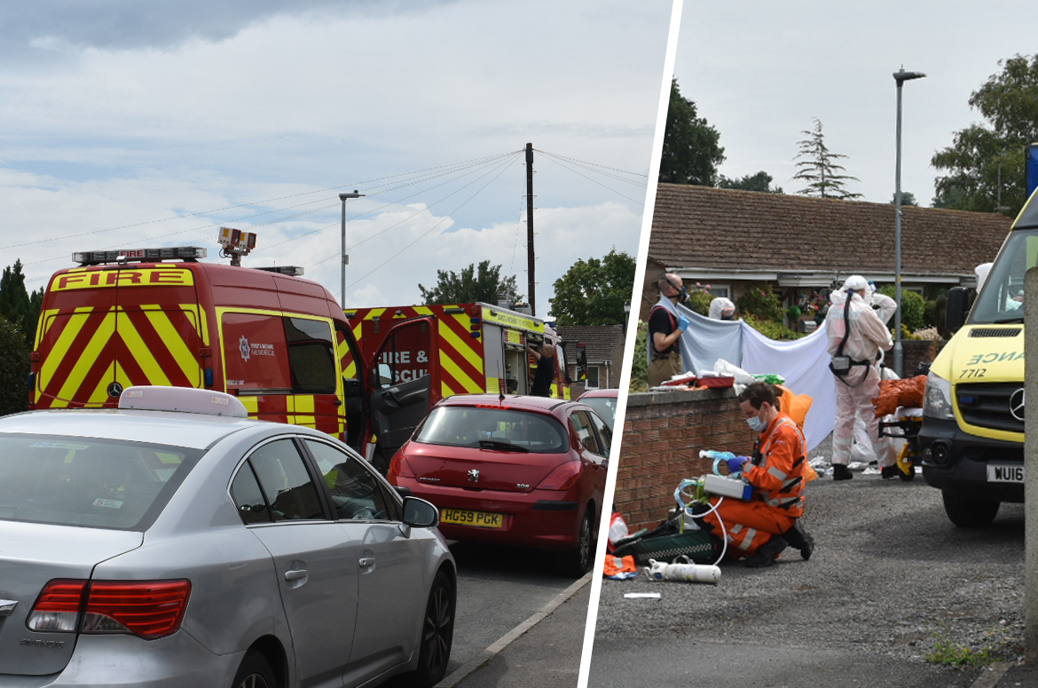 Air ambulance and fire service attend medical emergency in Trowbridge