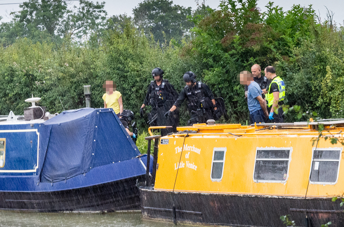 Armed police deployed after person shown gun in canal boat rage incident