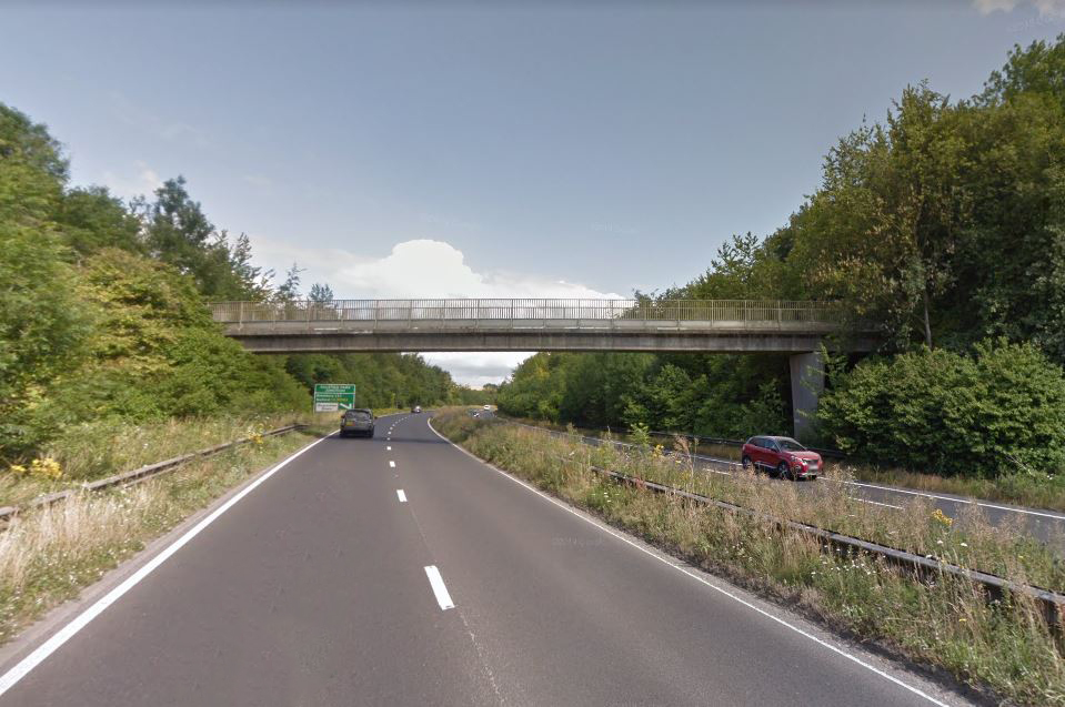 Distressed person on footbridge over A303 closes road in both directions