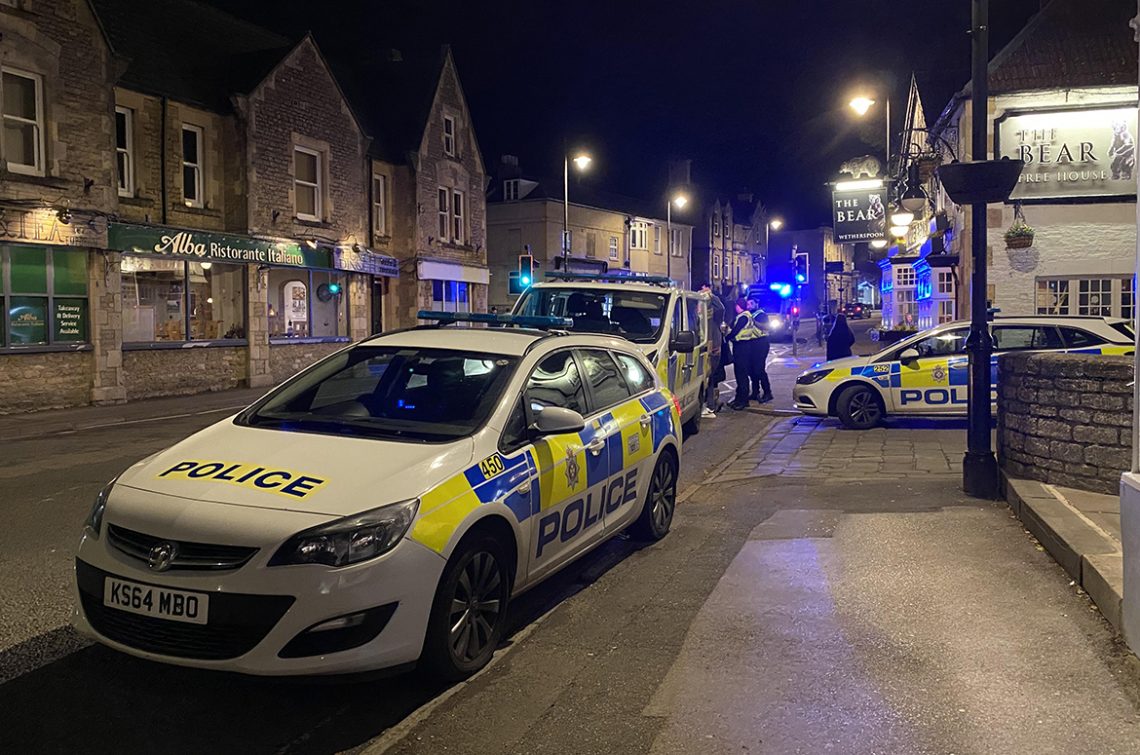 Man detained by police officers at Melksham pub after helicopter search
