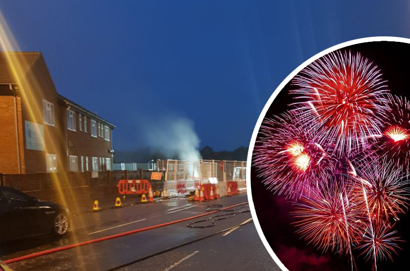 'People are setting off fireworks near major gas leak' in Swindon, fire ...