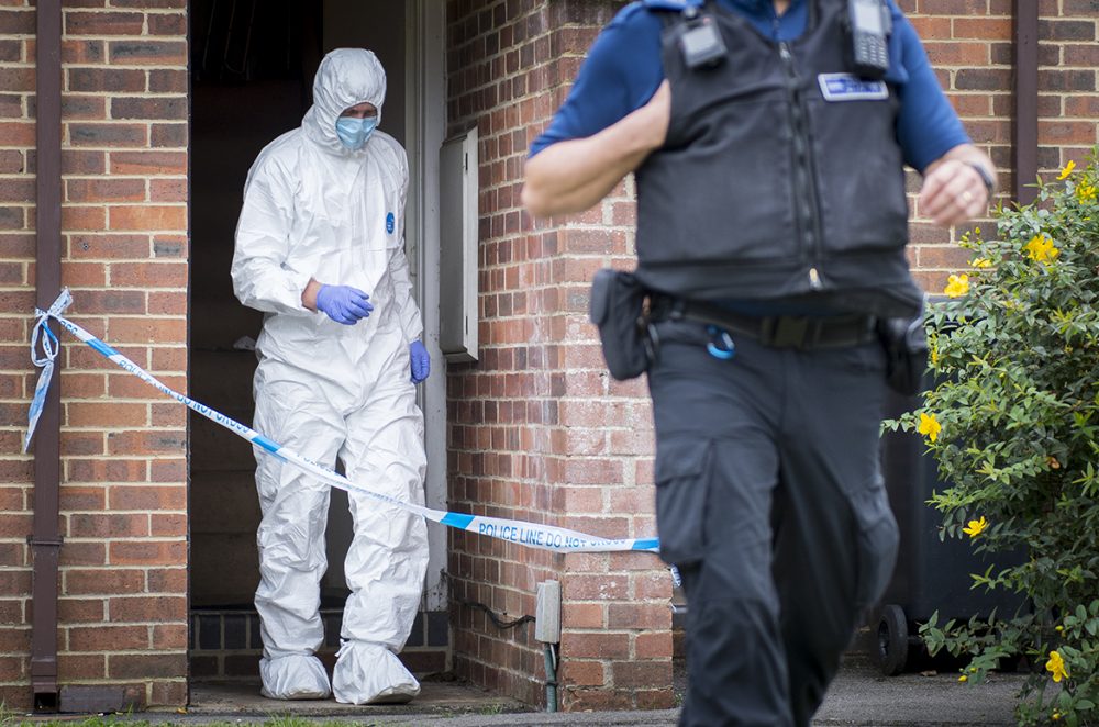 Forensics Continue Work Inside Swindon Flat As Murder Investigation