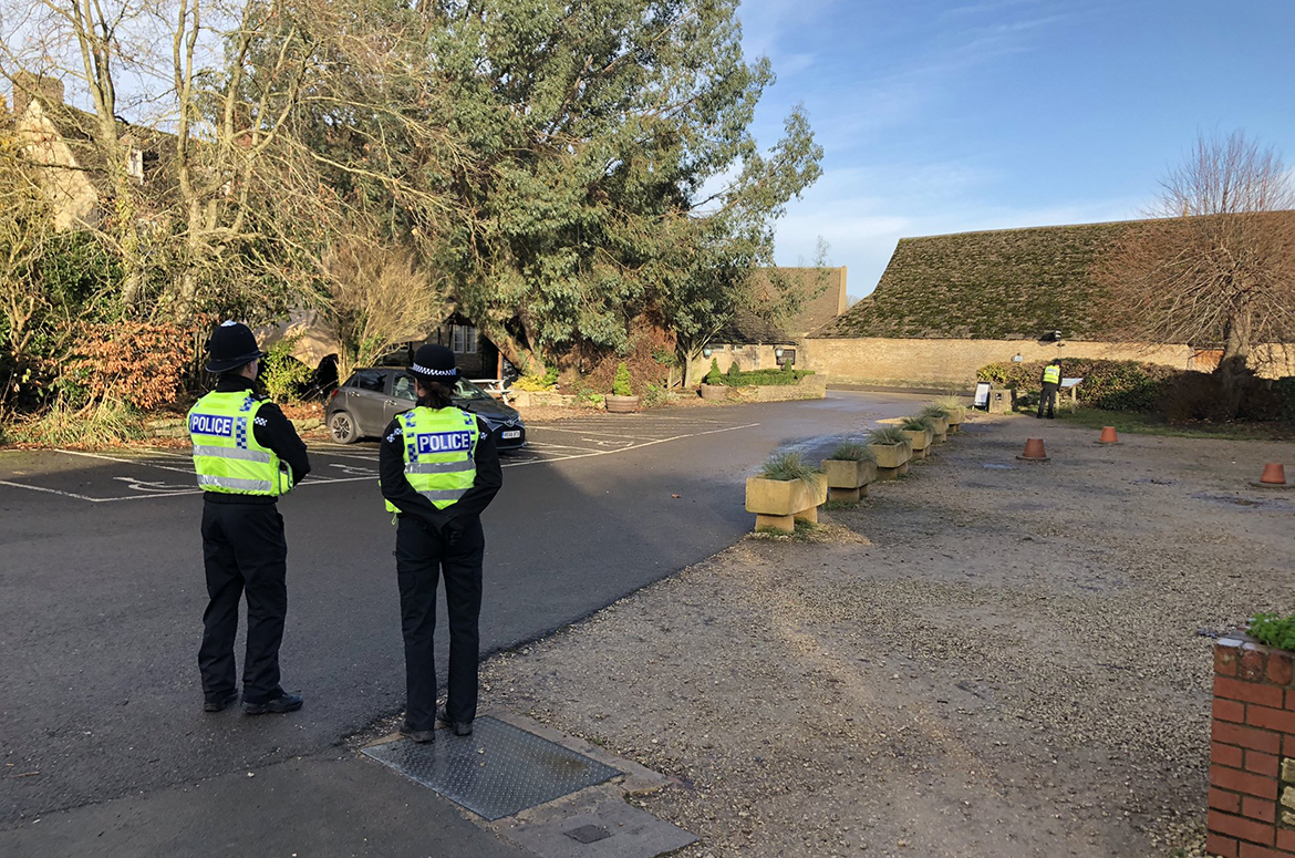 Police establish checkpoint at popular National Trust site as tourists ...