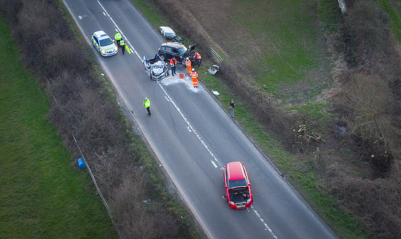 A350 closed both directions as air ambulance lands for three-vehicle crash