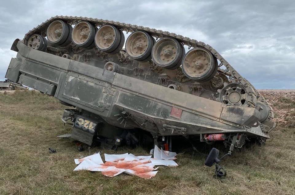 Firefighters respond to tank crash on Salisbury Plain Training Area