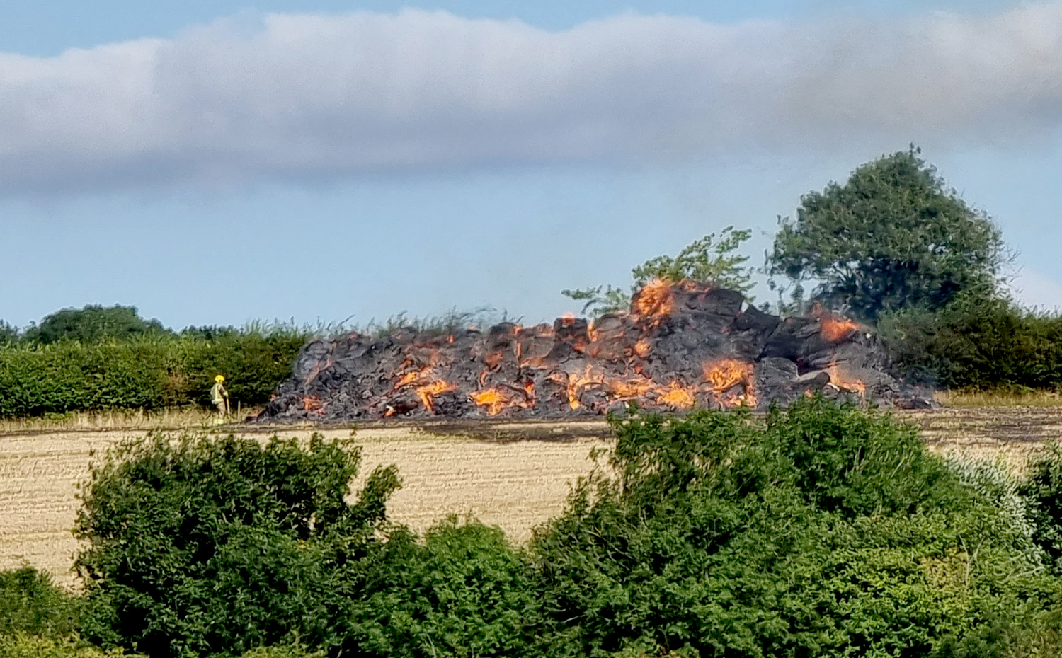 Owner fears straw fire was arson - £1k reward for information offered