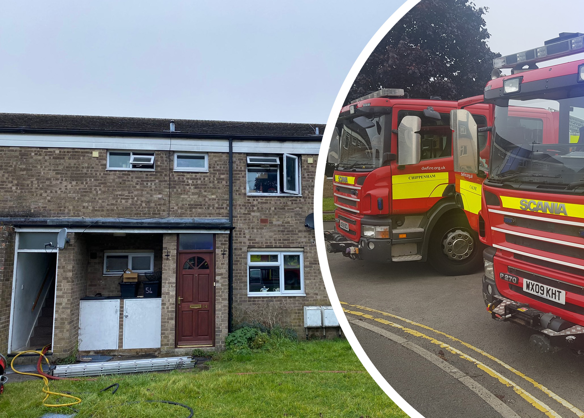 Picture show fire damage inside Chippenham flat after kitchen blaze ...