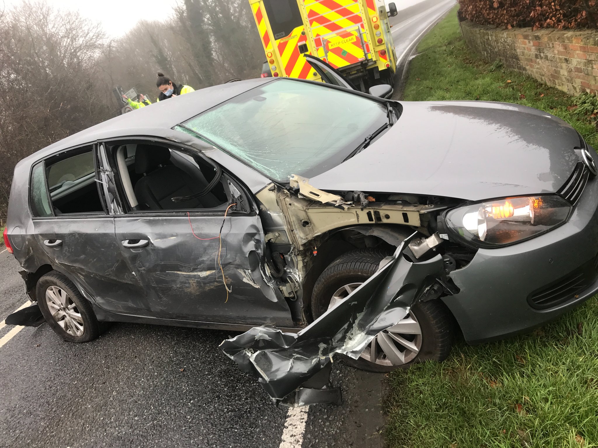 Lorry fails to stop after hitting and 'spinning' car in A361 crash near ...
