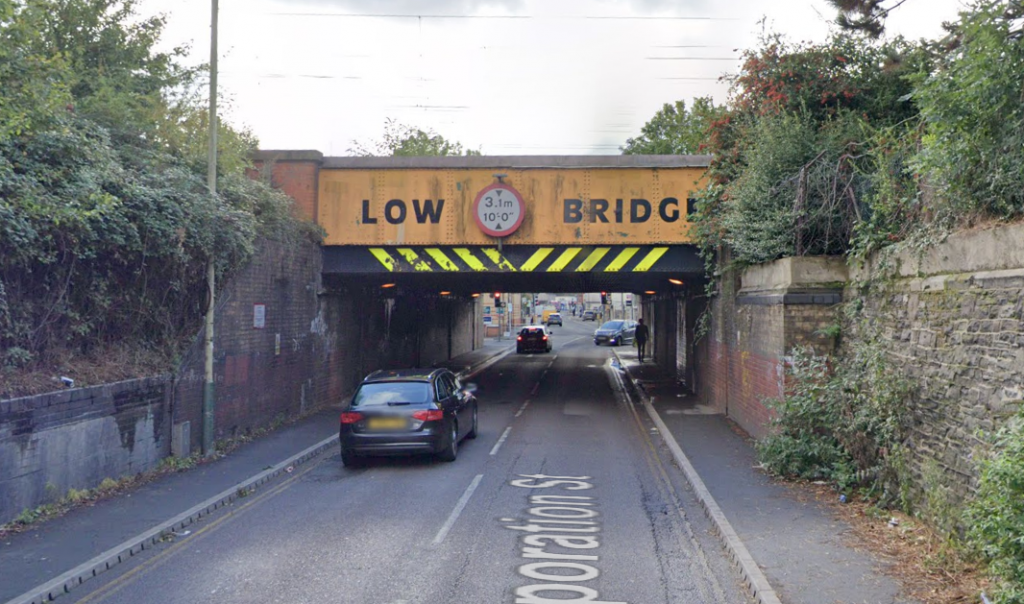 Emergency services respond as vehicle strikes railway bridge in Swindon