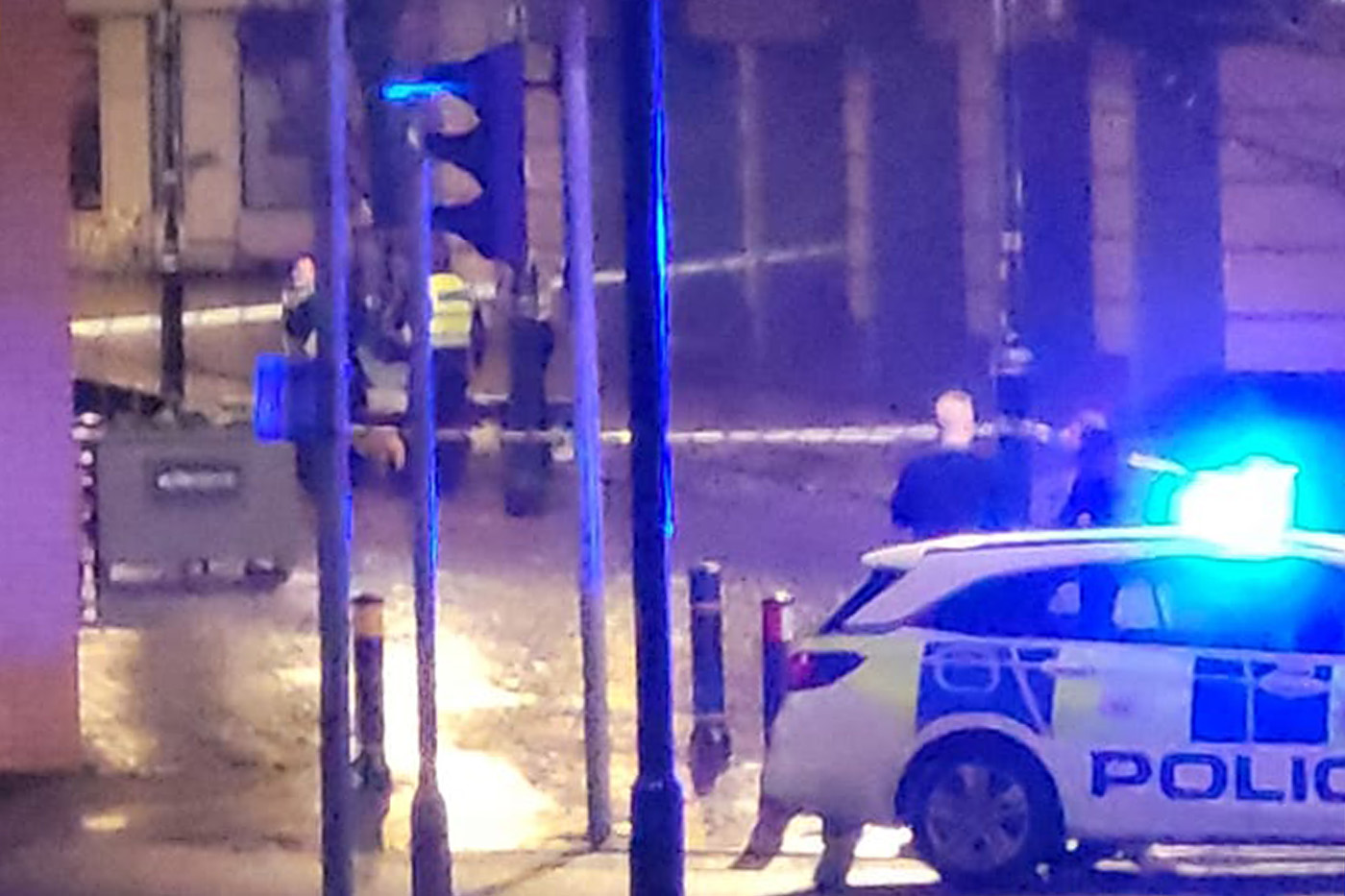 Early Morning Crime Scene After Man Attacked In Swindon Town Centre