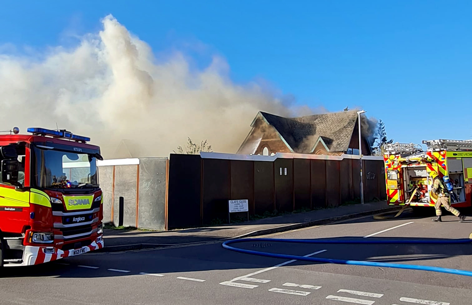 Teenagers arrested on suspicion of arson after derelict school blaze in ...