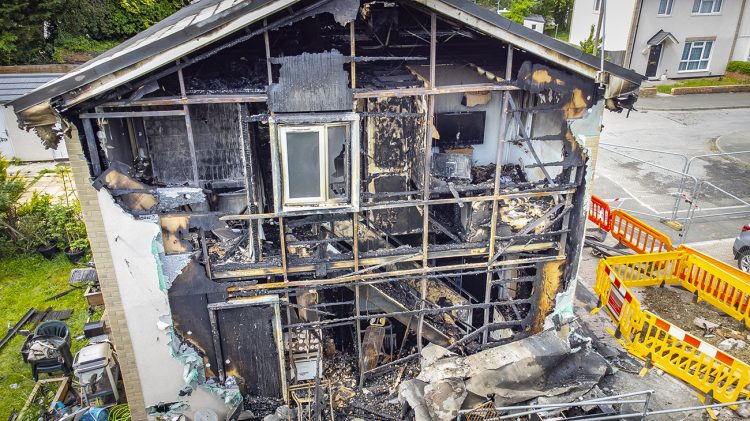 Drone photographs show true aftermath of devastating Swindon house fire