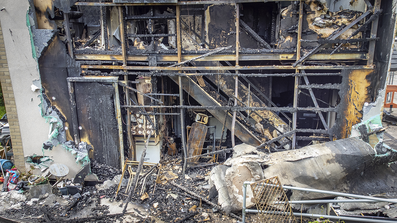 Drone photographs show true aftermath of devastating Swindon house fire