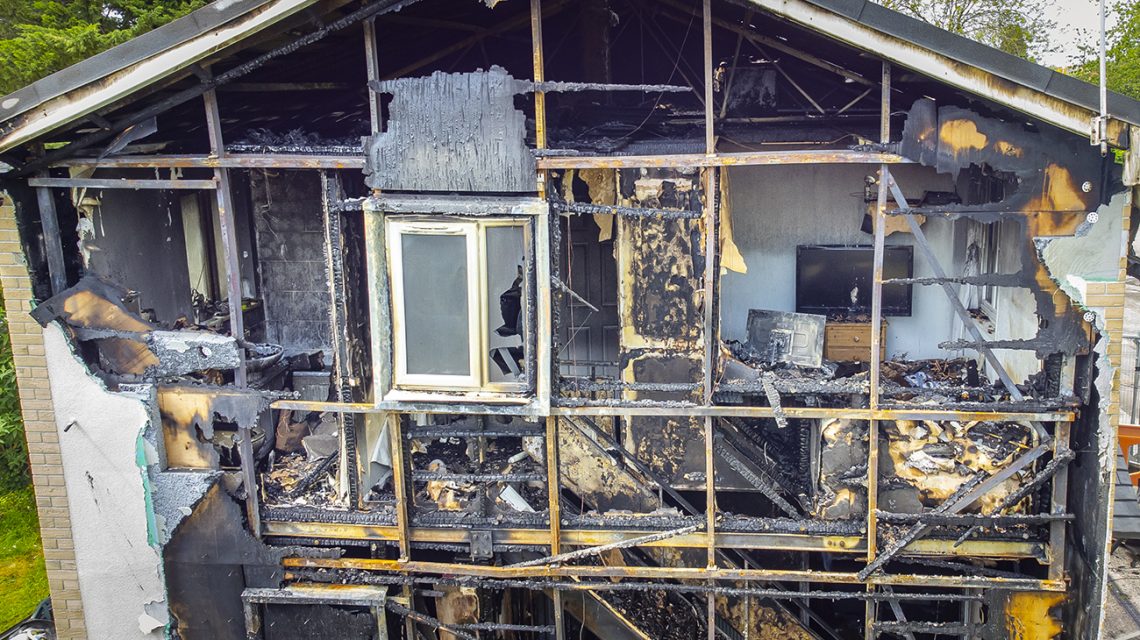 Drone photographs show true aftermath of devastating Swindon house fire