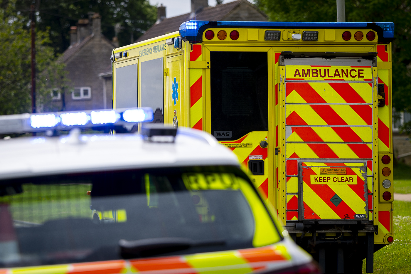 Swindon Road Blocked As Emergency Services Tend To Casualty Lying On Ground
