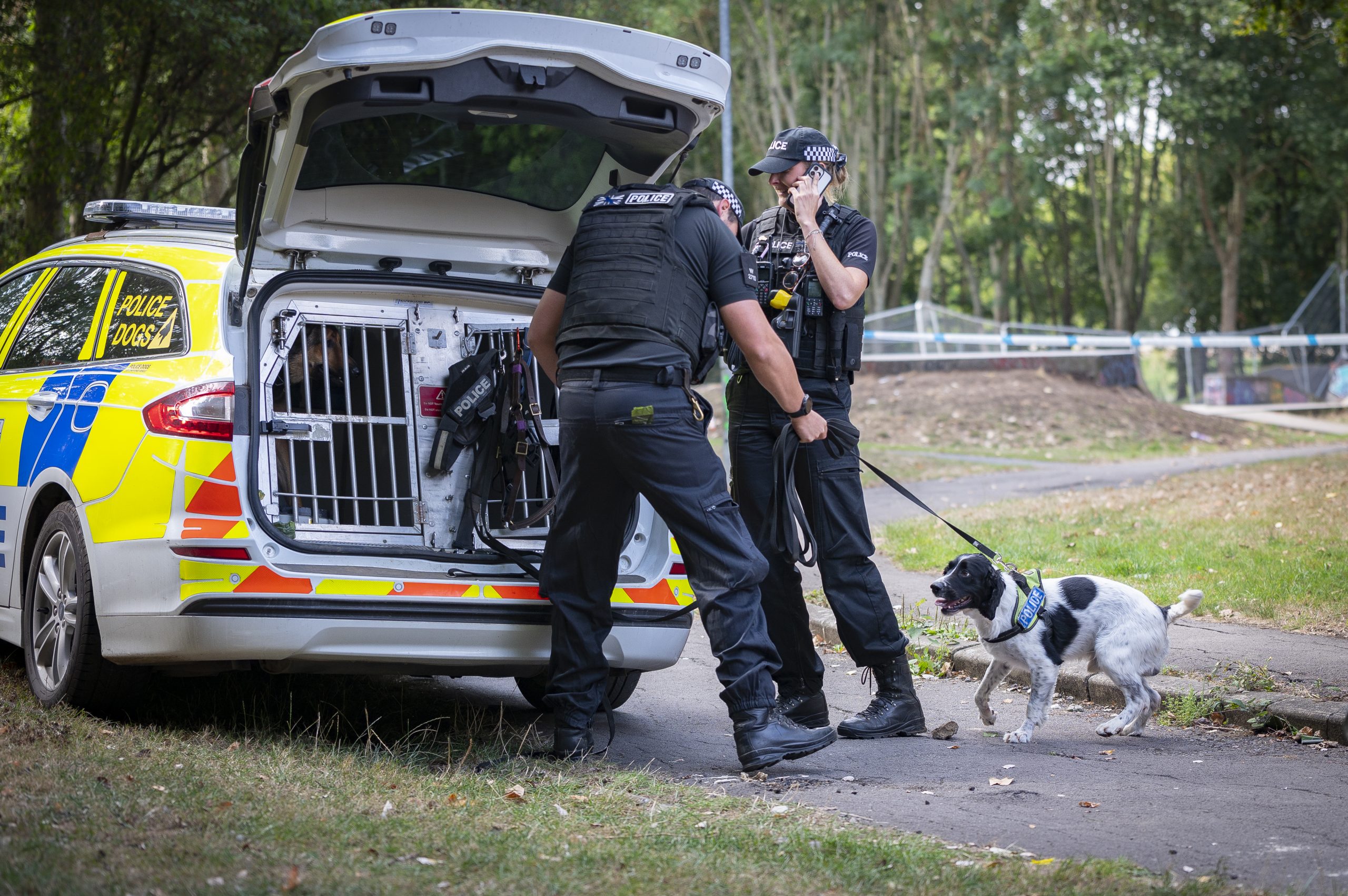 PICTURES: Specialist search dog brought in after 'gunpoint robbery' in ...