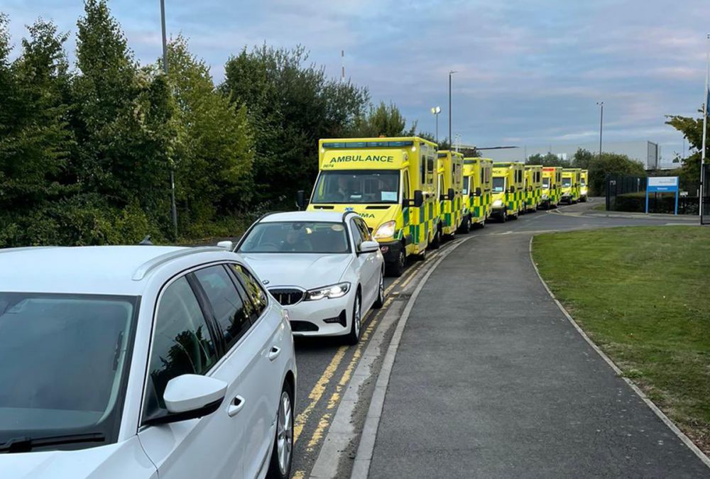 Police officers and ambulance crews leave South West to assist at Queen ...