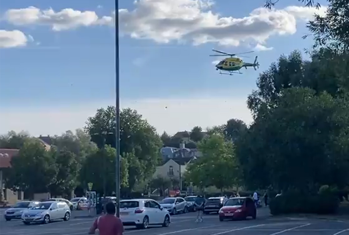 Air ambulance lands in Frome car park after 'pedestrian hit by vehicle'