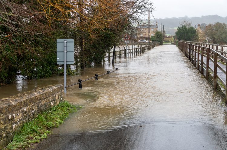 Fire service warns motorists to avoid 'fast-flowing and deep' flood water