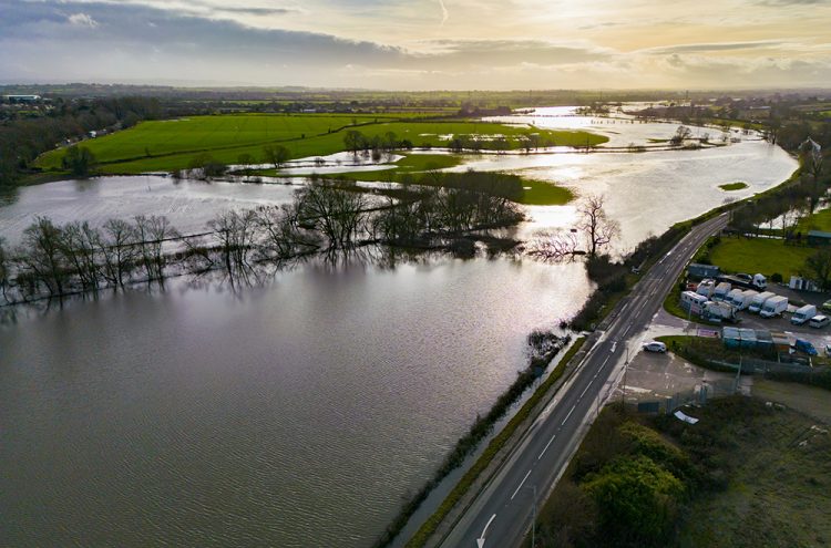 Drone photos show flooding in Melksham as River Avon bursts its banks