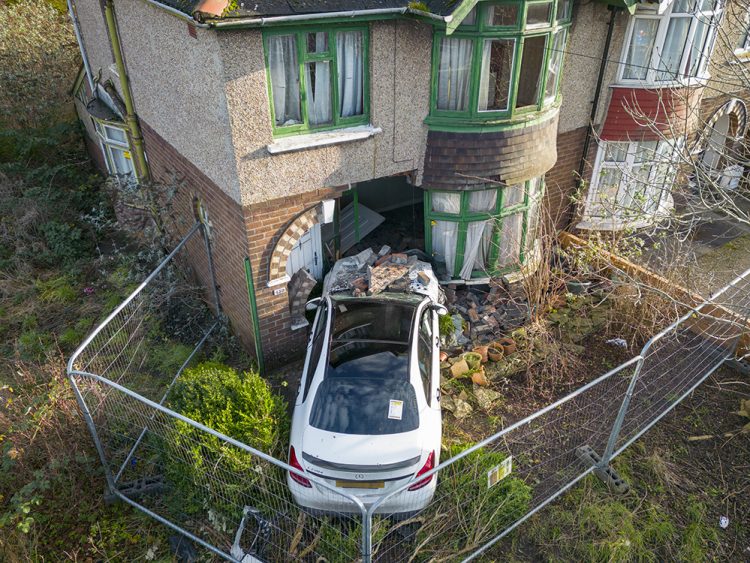 New photos reveal damage after driver ploughs car into Swindon home