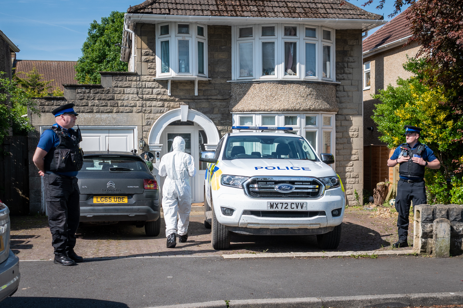 Police guard Trowbridge home after 'man stabbed by woman'