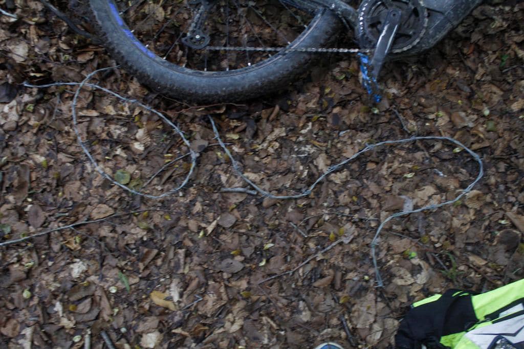 Police probe after boy rides through barbed wire strung across path