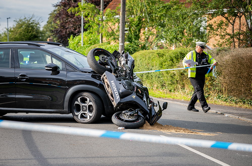 Air ambulance lands in Devizes as biker seriously hurt in crash