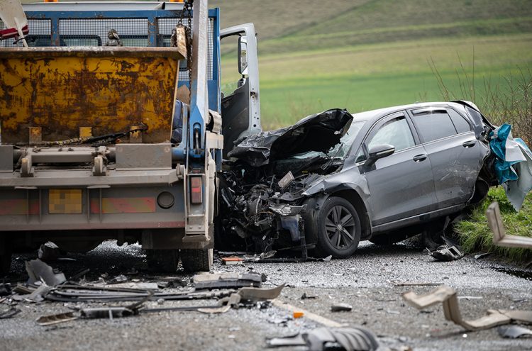 A342 crash: Man critically injured as 'overtaking car hits lorry'