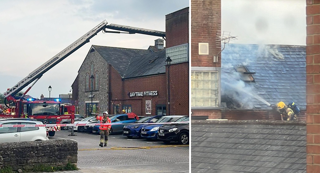 50 firefighters battle building blaze in Swindon's Old Town