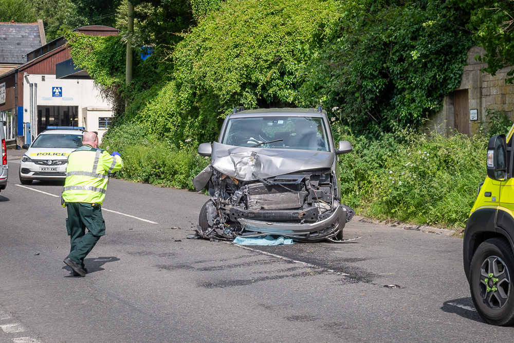 Emergency services attend two-vehicle crash on Box Hill