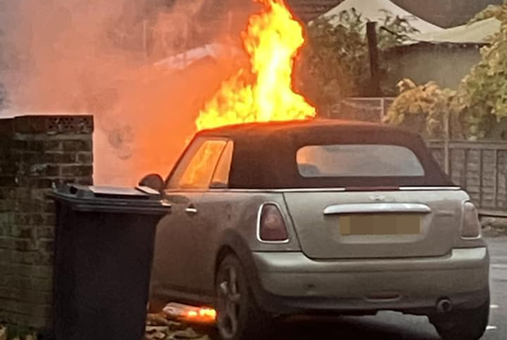 Firefighters race to extinguish blaze involving Mini in Hungerford