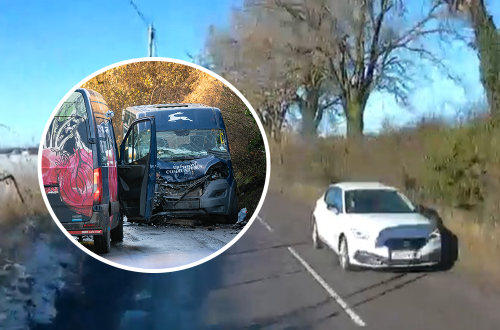 Police seek driver of white car after A342 community bus crash