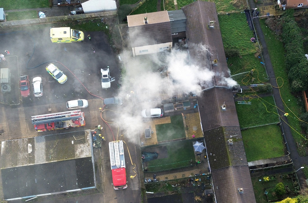 Emergency services respond to huge house fire in Swindon