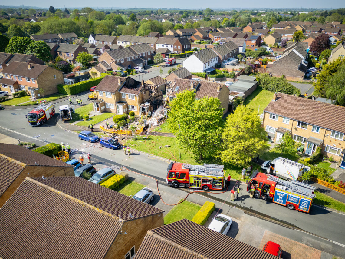 Four people injured after explosion demolishes house in Yate