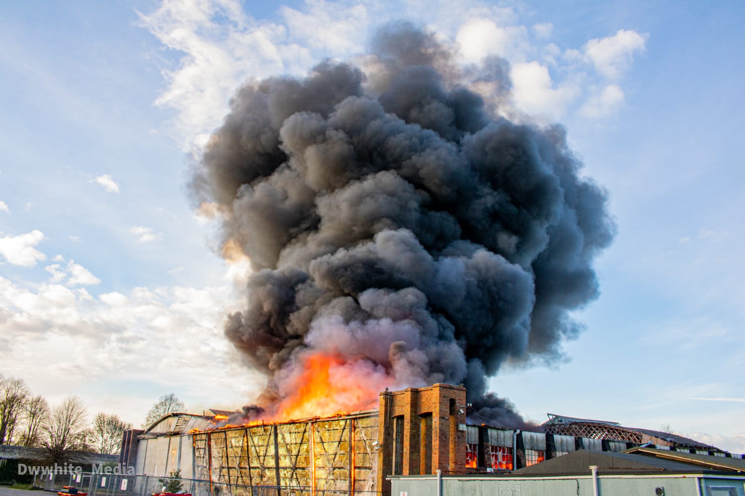 Update as historic Hangar 3 at Old Sarum Airfield destroyed by fire