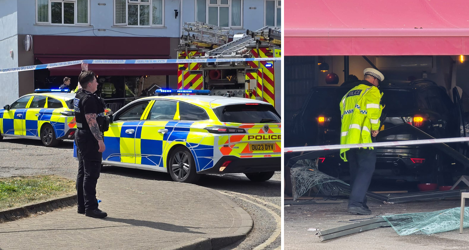 Air ambulance scrambled as car ploughs into Costa in Carterton