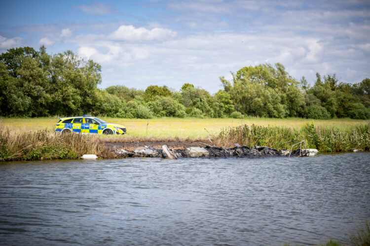 Boat wreckage pictured after 'explosion' injures nine in Lechlade