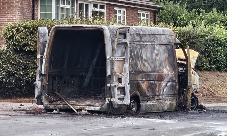Dramatic photos show aftermath of major van fire near Devizes
