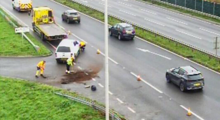 Vehicle overturns in crash near busy M4 junction in Swindon