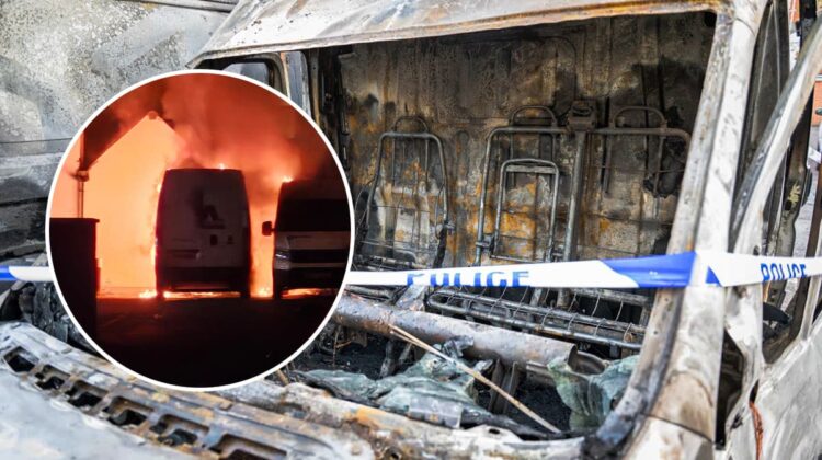 Van destroyed in Swindon town centre blaze as police launch probe