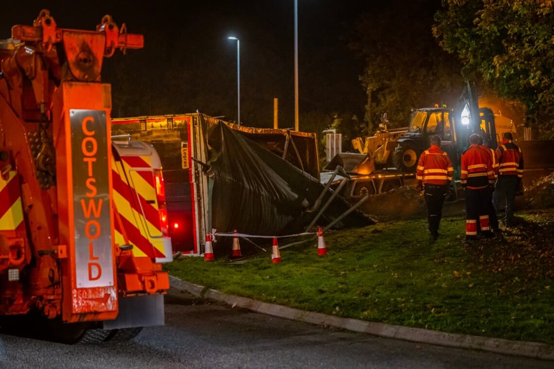 Driver charged after lorry overturns on A350 in Chippenham